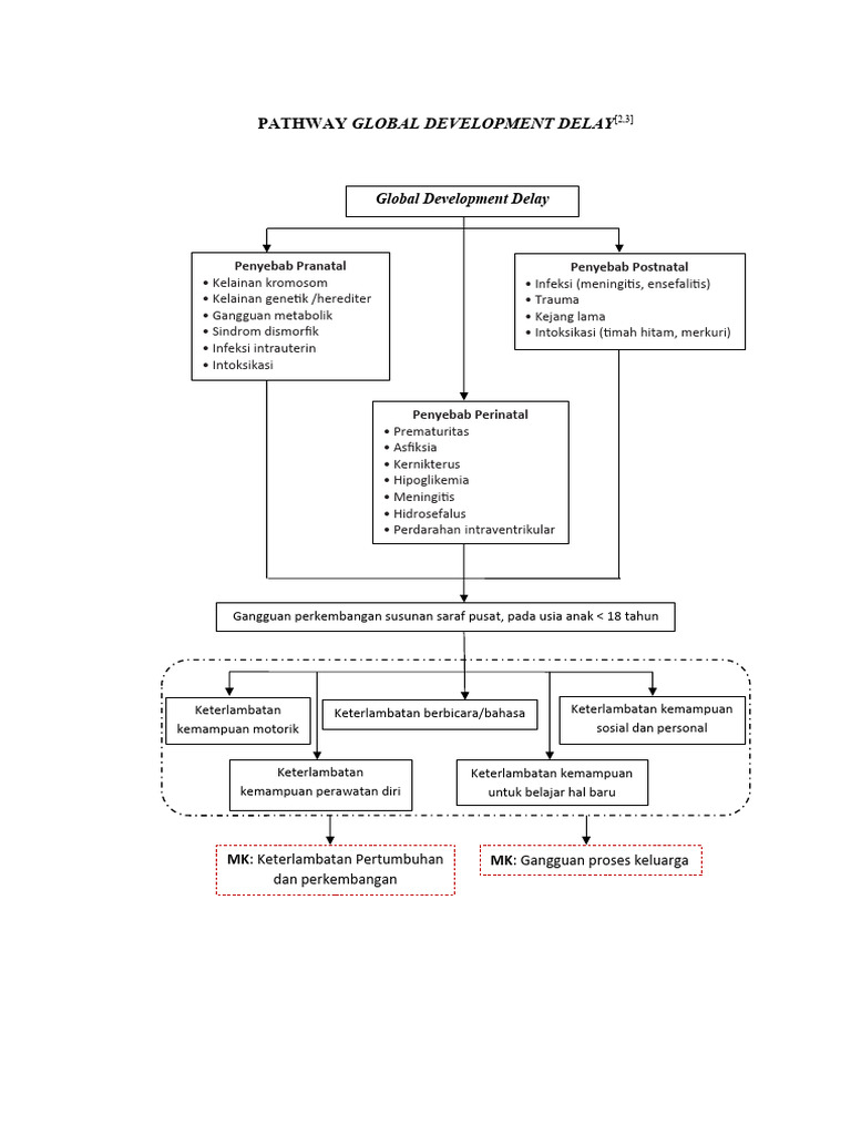 Pathway GLOBAL DEVELOPMENT DELAY PADA AN. M, DI POLIKLINIK ANAK RSUD Dr. MOEWARDI | PDF