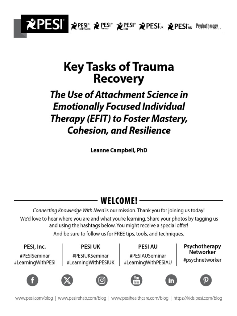 Trauma Recovery through EFIT Techniques | PDF | Attachment Theory ...