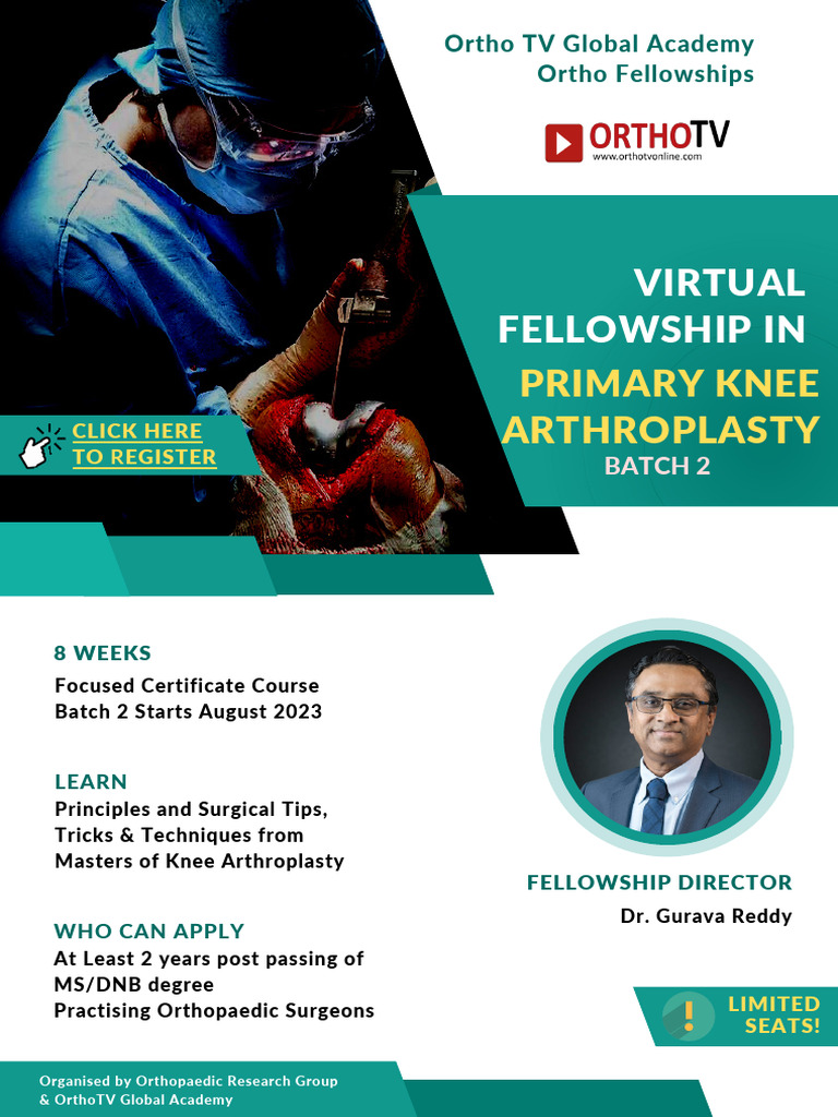Arthroplasty Fellowship 2nd Batch | PDF | Orthopedic Surgery | Clinical Medicine