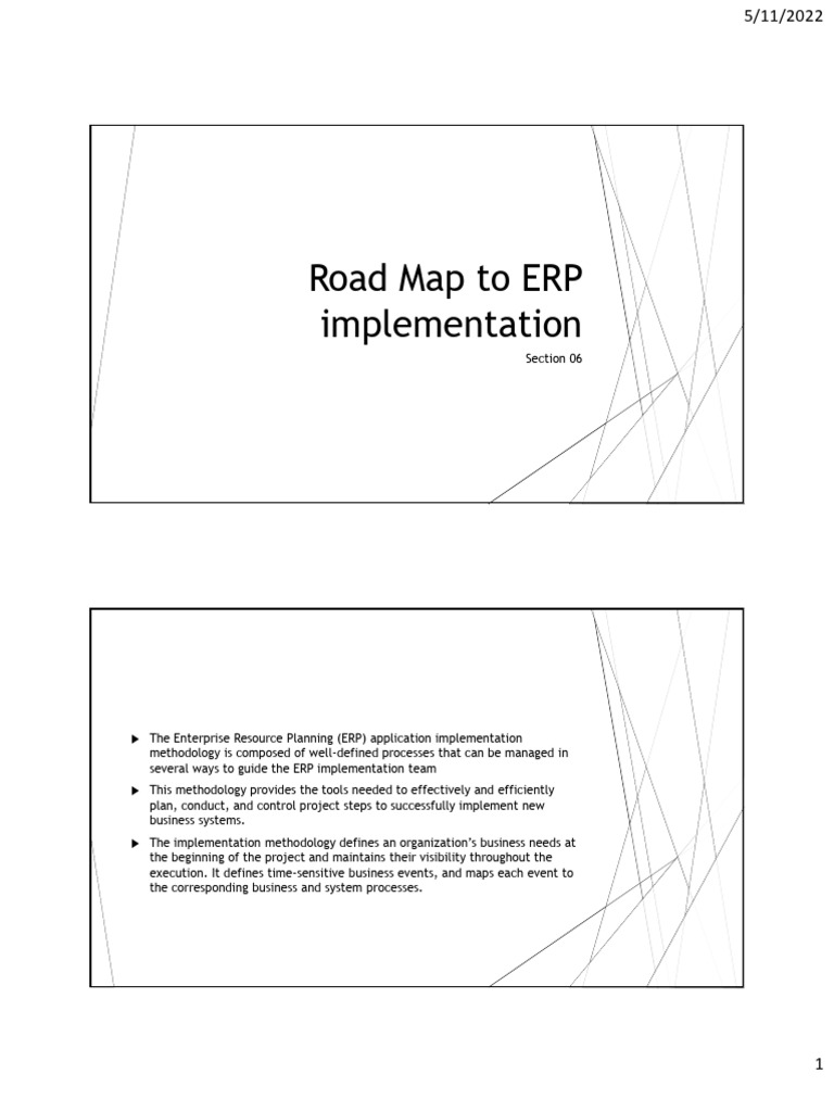 Topics 06 - Road Map To ERP Implementation | PDF | Enterprise Resource ...