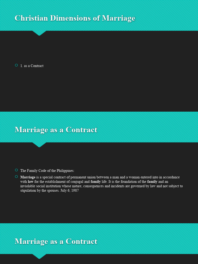 Christian Dimensions of Marriage | PDF | Marriage | Consent