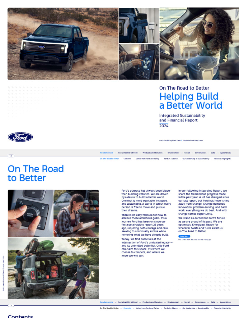 Ford Sustainability Report | PDF | Sustainability | Electric Vehicle