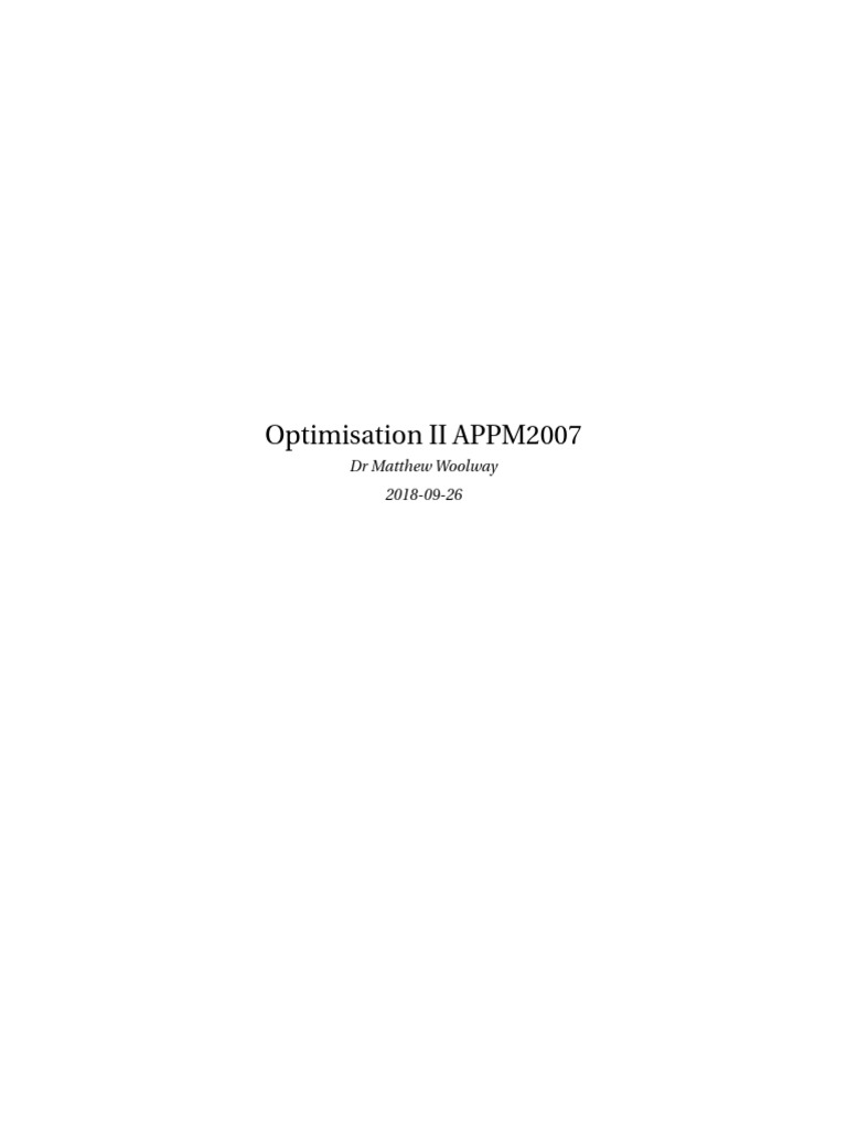 OptimisationII_notes | PDF | Mathematical Optimization | Convex Set