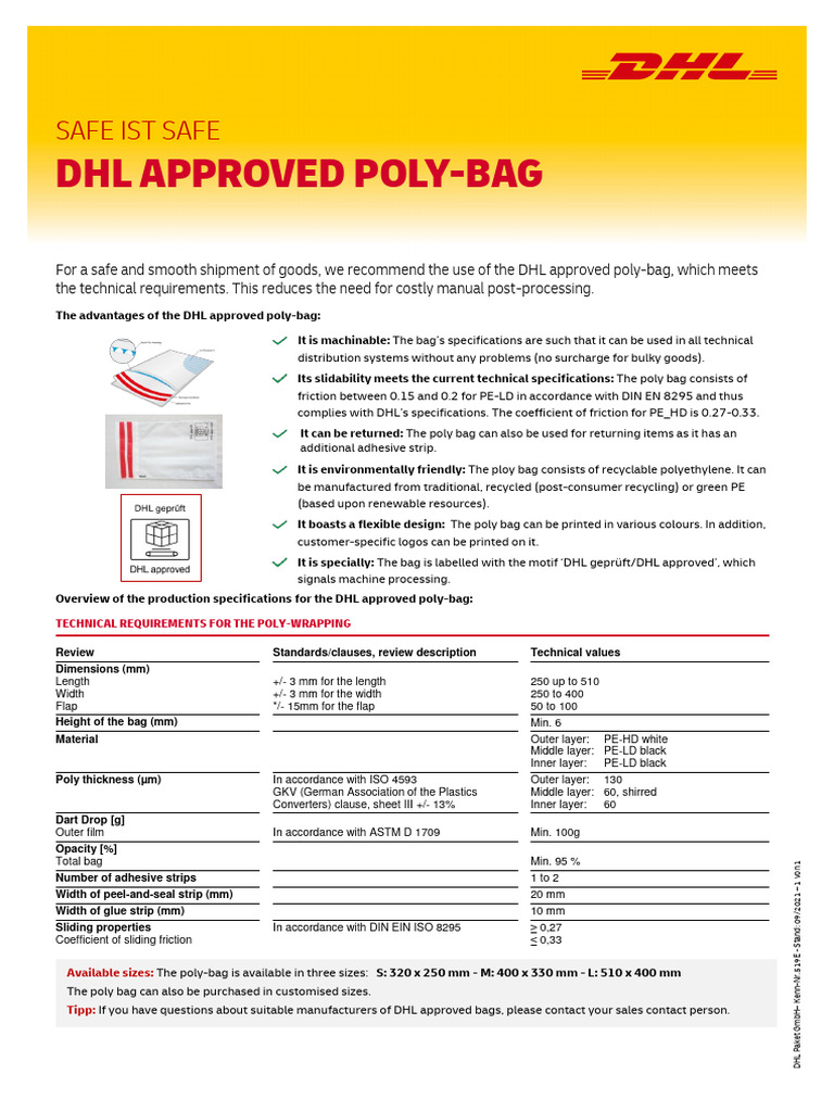 DHL Gepruefte Folienverpackung en 092021 | PDF | Recycling | Materials
