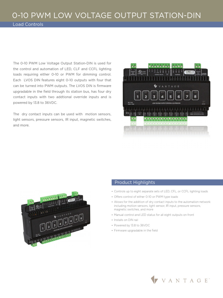 LED Lighting Control Station DIN | PDF | Switch | Electric Power