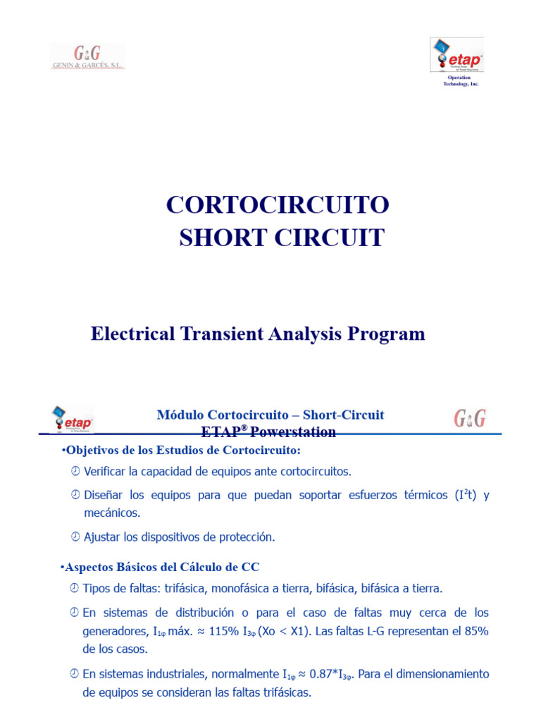Cortocircuito Short Circuit: Electrical Transient Analysis Program ...