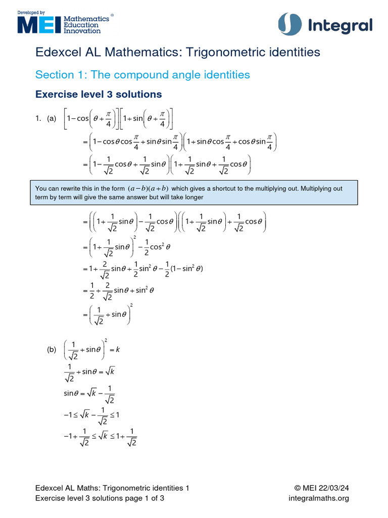 Eda2ti1axw Level3 | PDF | Trigonometric Functions | Functions And Mappings