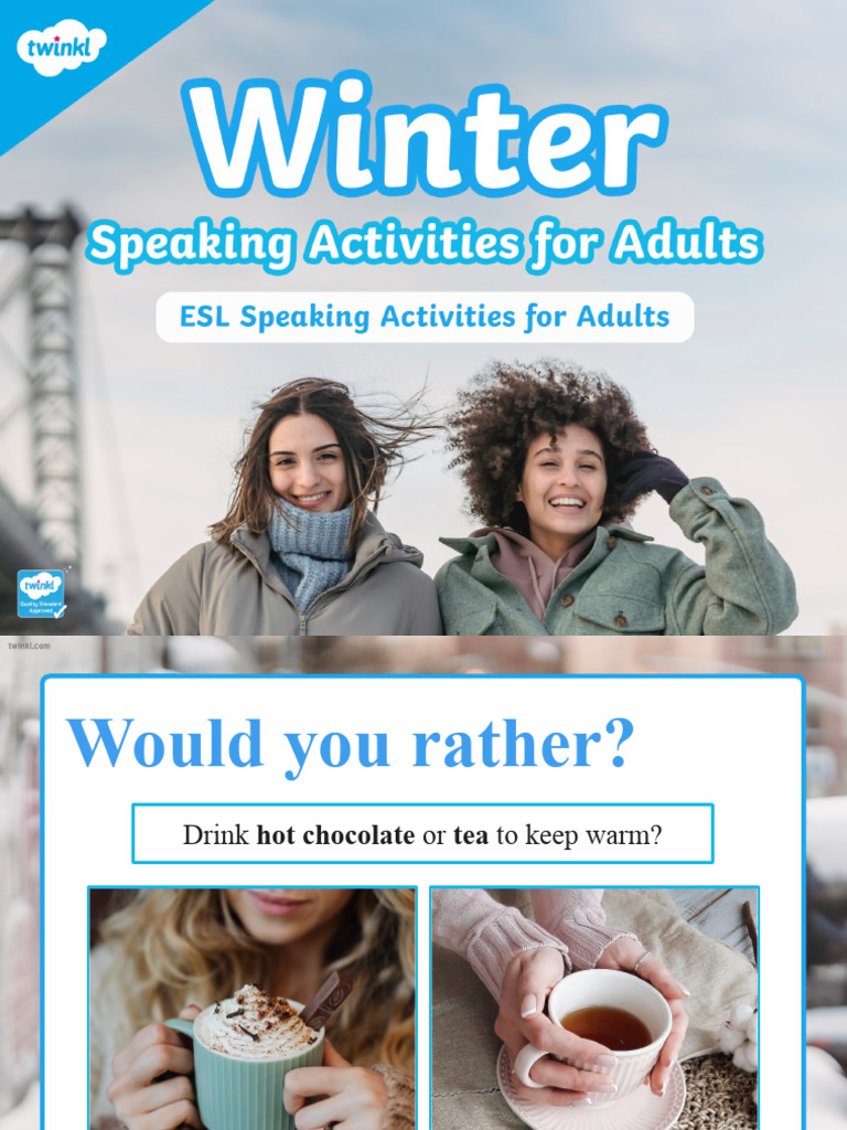 Esl Winter Speaking Activities Adults A2 b1 - Ver - 2 | PDF | Cooking ...
