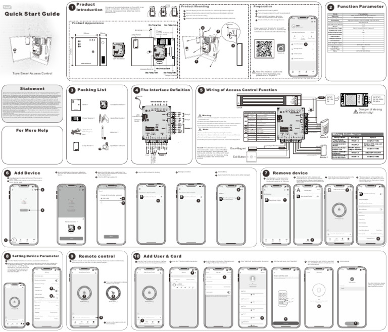 Tuya Smart Access Control Setup Guide | PDF | Electronics ...