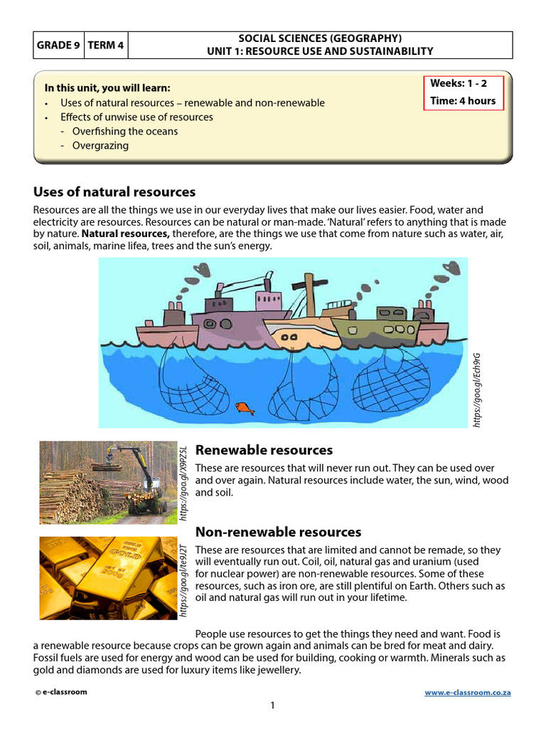 Resource Use and Sustainability | PDF | Renewable Resources | Nature