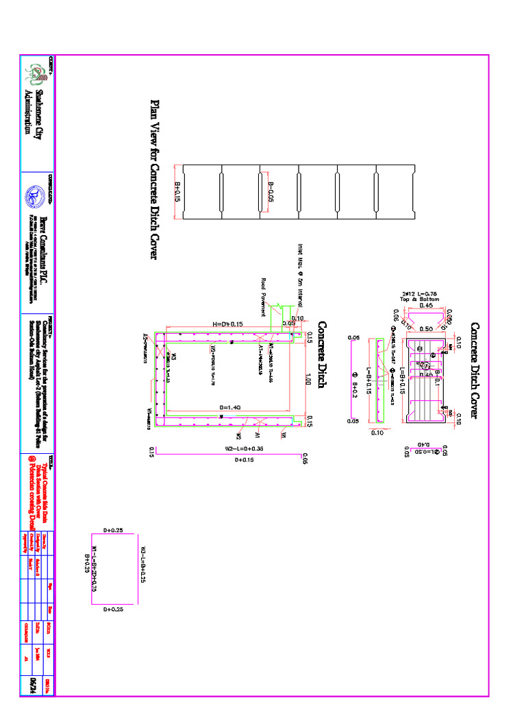 Crossing, Pedist, Heavy Shashemene Concrete Ditch Details (2) - Model ...