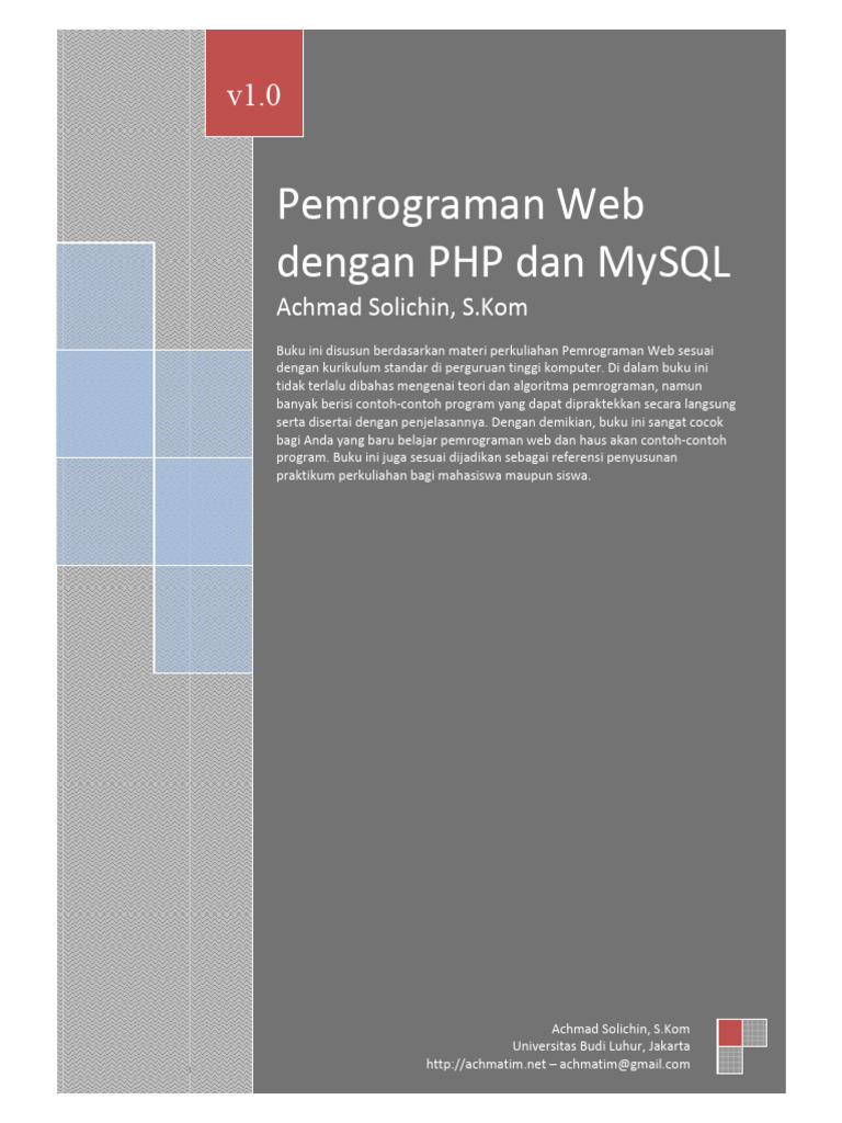 Pemrograman Web Dengan PHP MySQL-1 | PDF