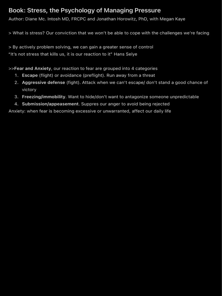 Book Stress, The Psychology of Managing Pressure | PDF | Stress (Biology) | Extraversion And ...