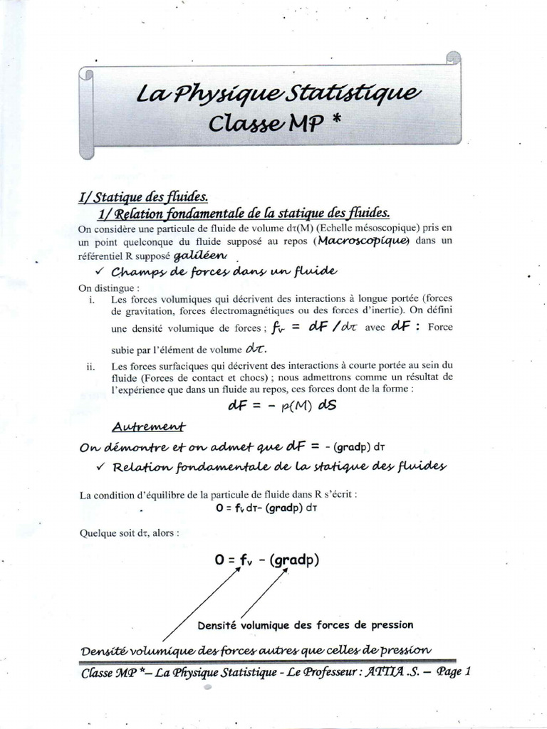 La Physique Statistique | PDF