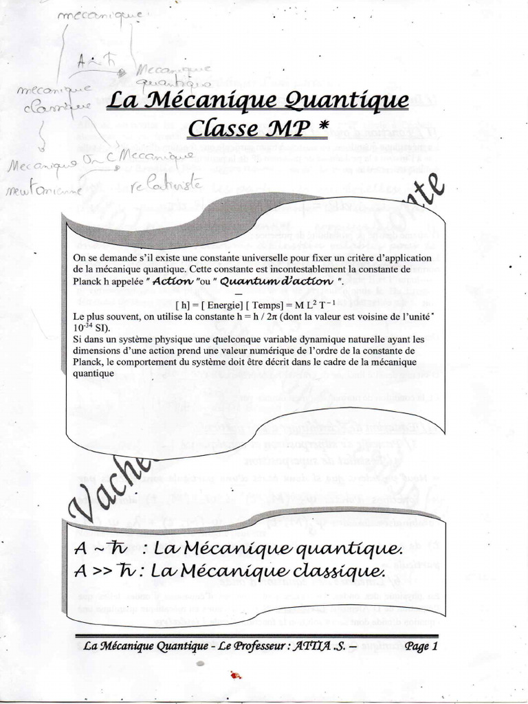 Mécanique Quantique | PDF
