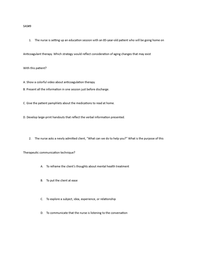 P2 Coa Practice Questions | PDF | Anemia | Skin