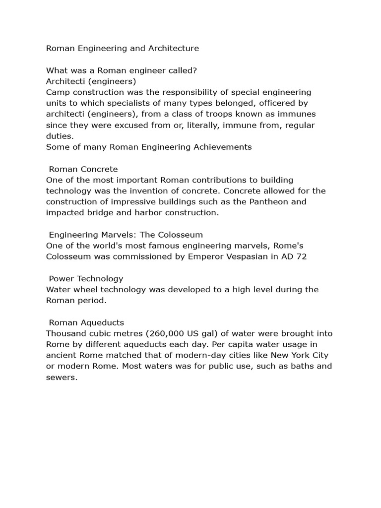 Roman Engineering Marvels by Vodka108 | PDF | Dome | Ancient Rome