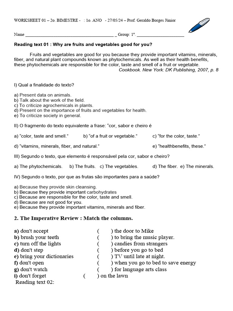 Worksheet 012 Bim 1 A No Part One | PDF | Reino Unido | Hierarquia
