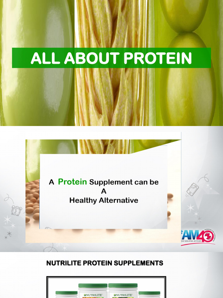 Nutrilite Soy Protein Nutrition Overview | PDF | Dietary Supplements | Nutrients