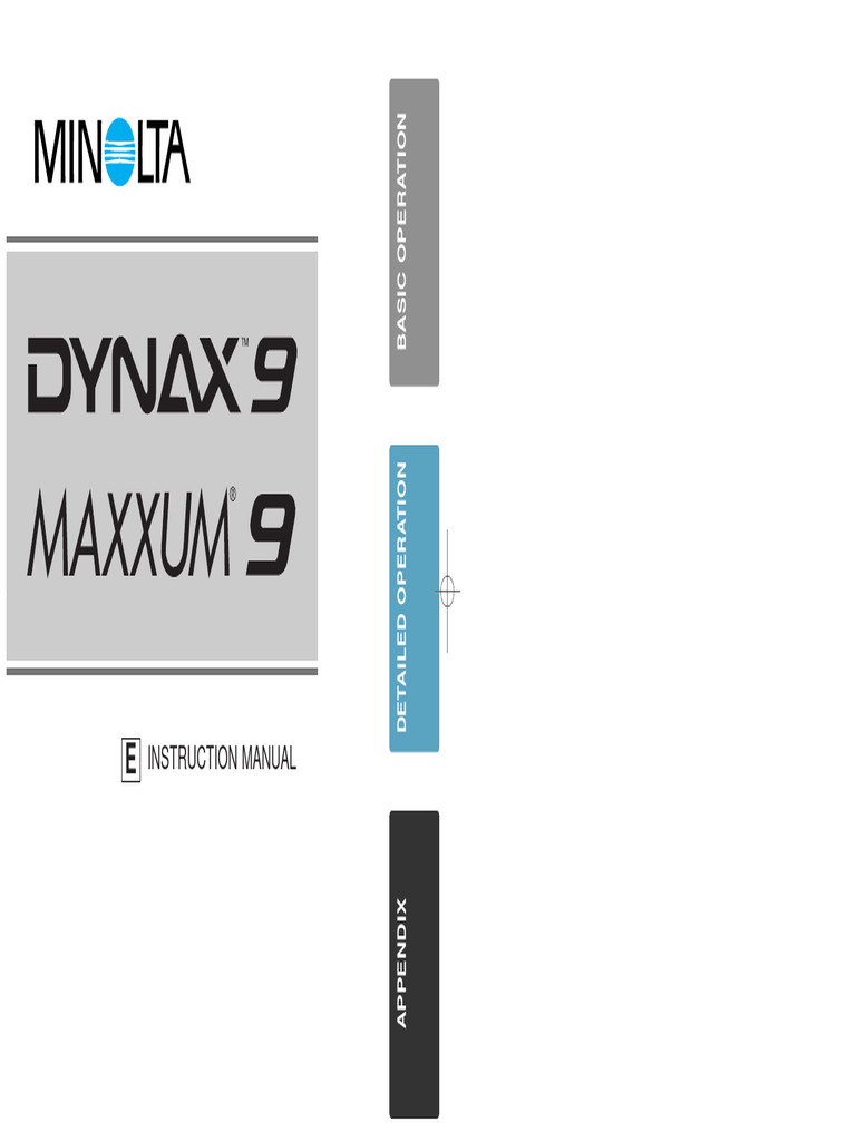 Minolta Maxxum 9 | PDF | Autofocus | Zoom Lens