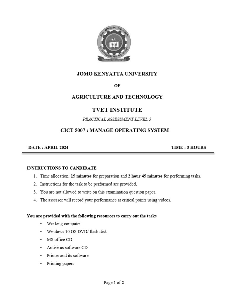 Operating Systems Practical Pdf Operating System Computer File