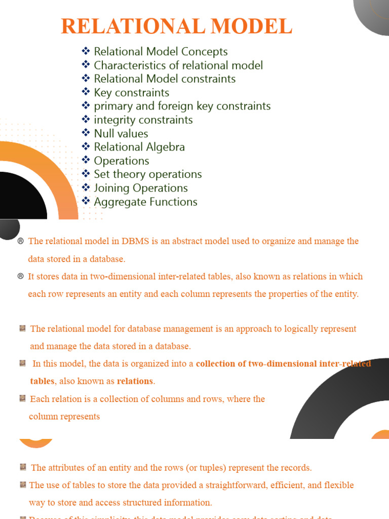 Relational Data Model | PDF | Relational Model | Relational Database