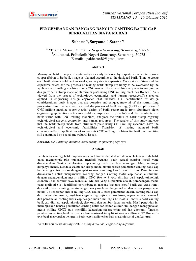 Pengembangan Rancang Bangun Canting Batik Cap | PDF