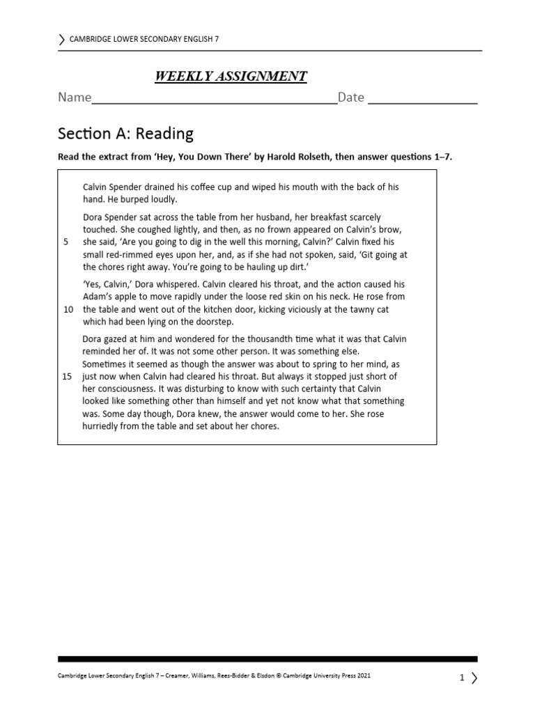 LS - English - 7 - WK 5 WEEKLY ASSIGNMENT | PDF