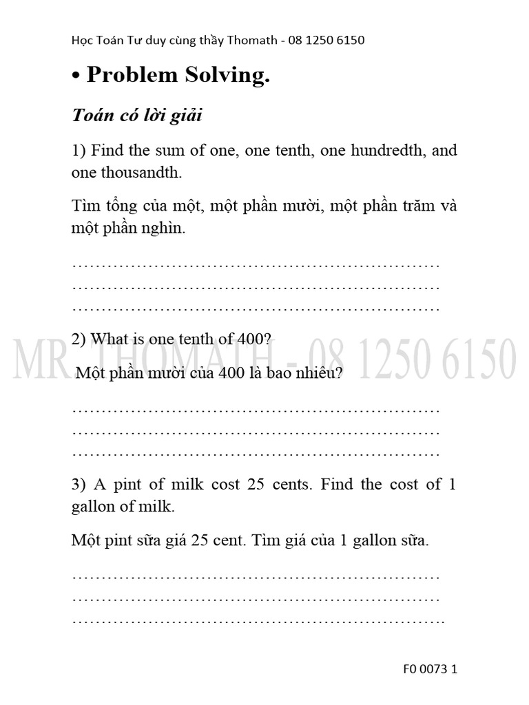 FO 0073 - Problem Solving. | PDF