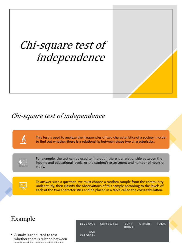 Chi-Square Test of Independence | PDF | Chi Squared Test | Drink