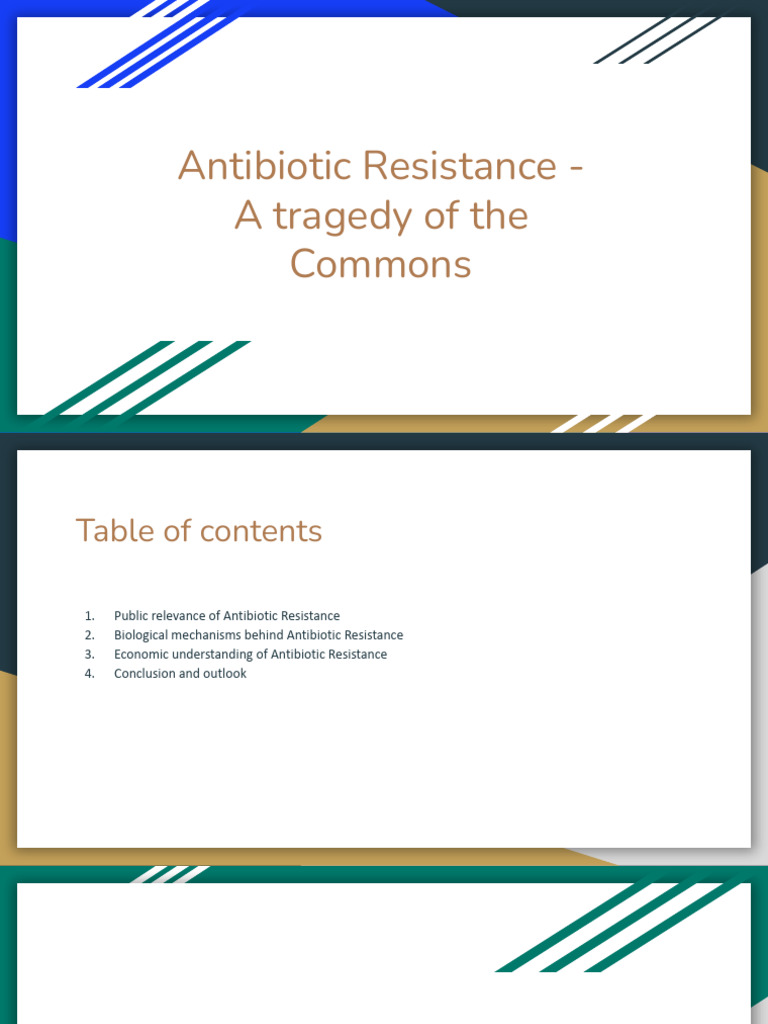 Antibiotic Resistance Presentation | PDF | Antimicrobial Resistance ...