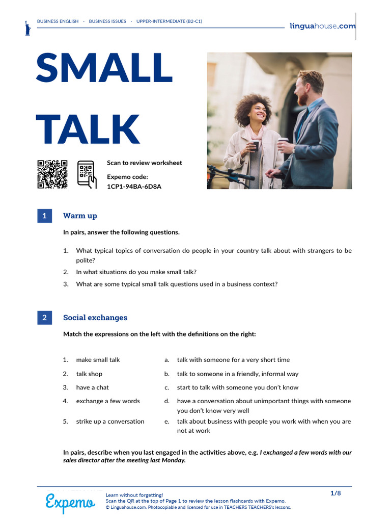 Small Talk American English Student | PDF | Extraversion And ...