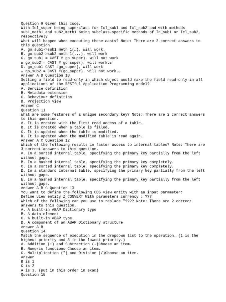 C Abap Question3 | PDF | Inheritance (Object Oriented Programming ... C Abap Question3 | PDF | Inheritance (Object Oriented Programming ...
