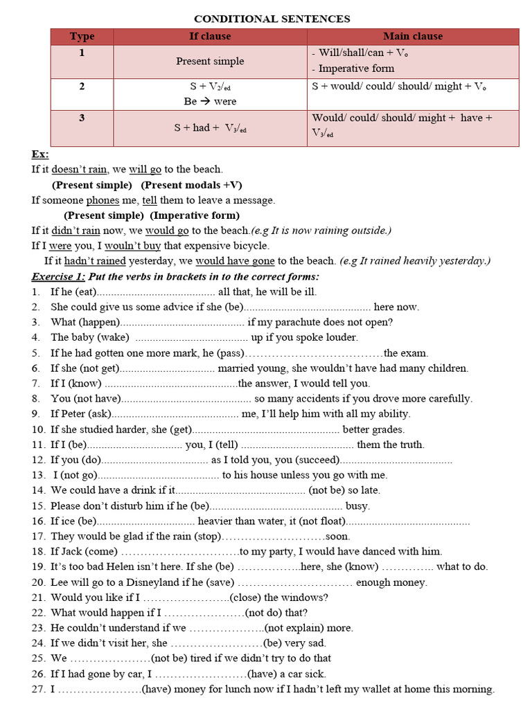 Conditional Sentences | PDF | Language Arts & Discipline