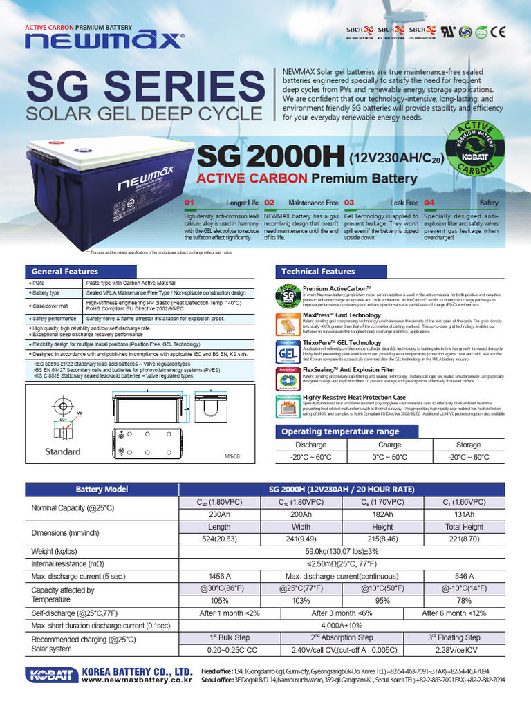 SG2000H_FichaTecnica | Download Free PDF | Physical Sciences | Electricity