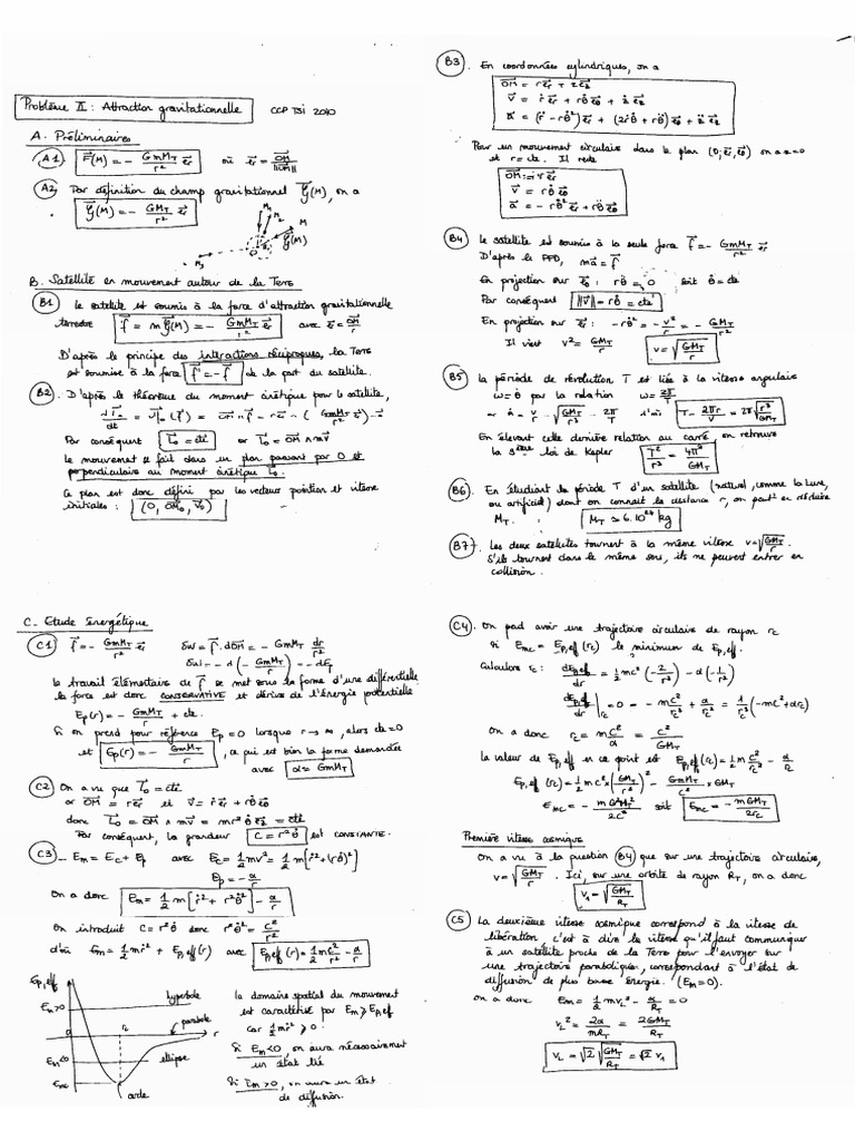 Problèmes Mécanique-Correction | PDF