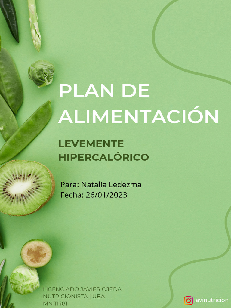 Plan de Nutri - Natalia Ledezma | PDF | ensalada | Vegetales