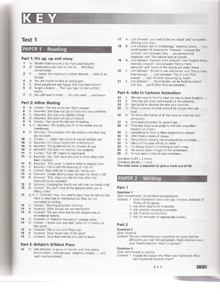 FCE Practice Tests Plus 1 | PDF | Verb | Noun