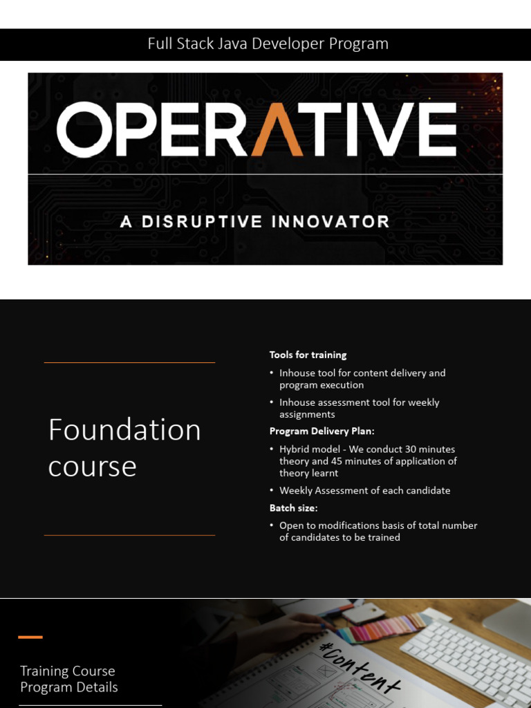 Operative Java FS Training Ver 1.6 | PDF | Method (Computer Programming) | Class (Computer ...