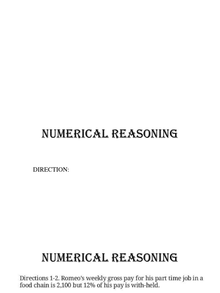 Numerical | PDF | Ratio