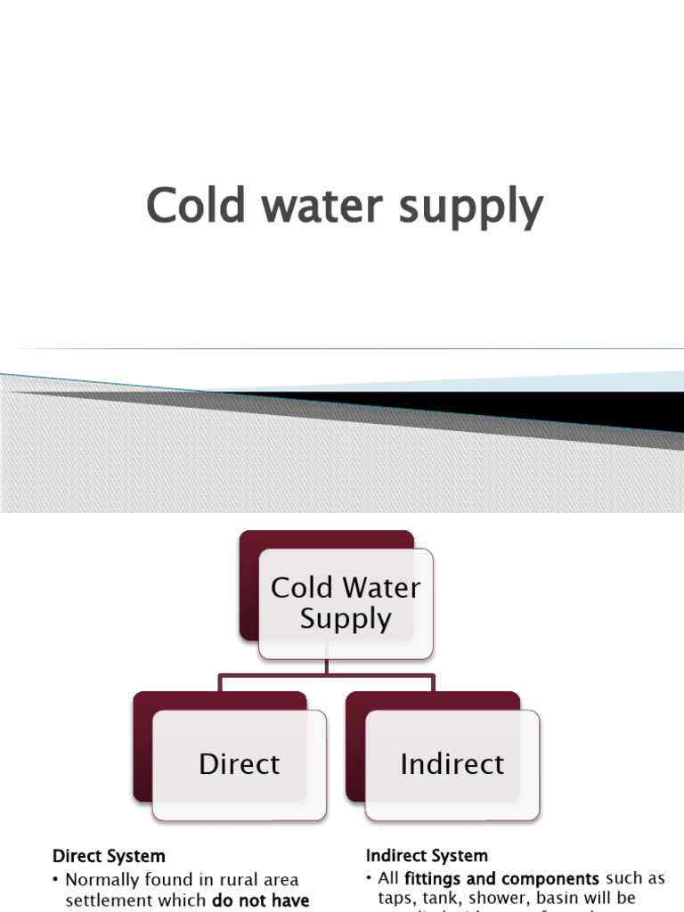 W3 - Cold Water Supply System | PDF | Water Supply | Water