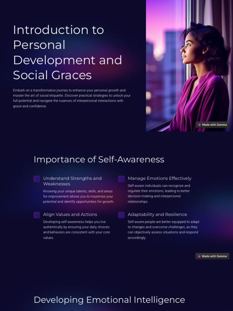 Personal Development & Social Skills Guide | PDF | Self Awareness | Empathy