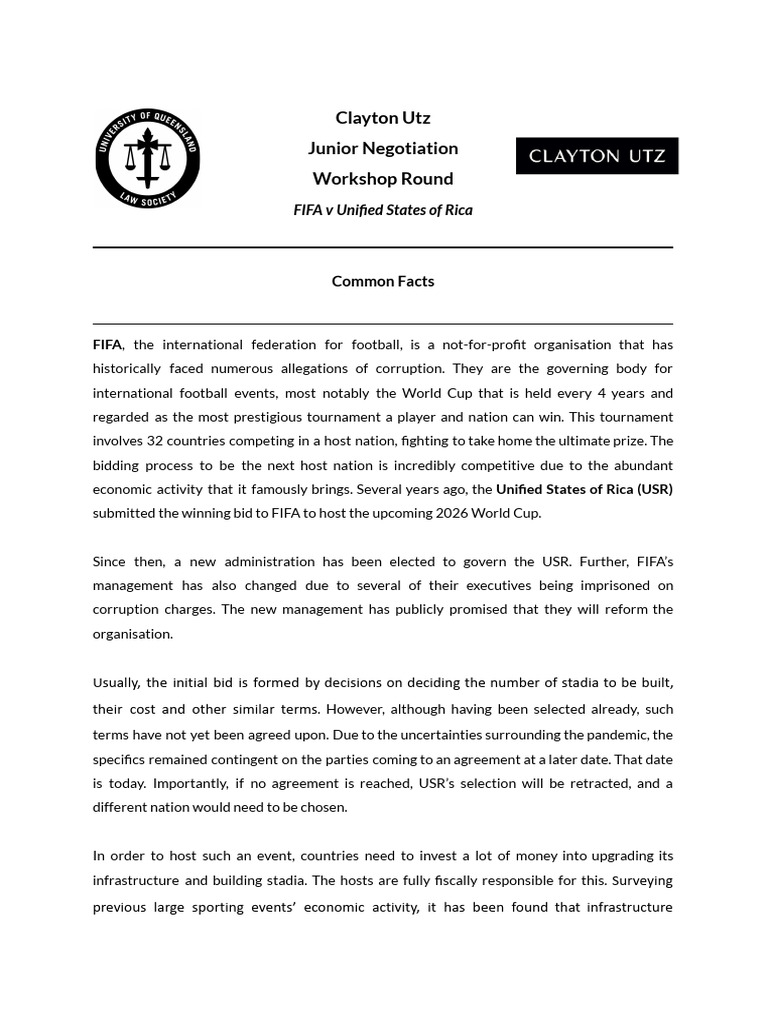 Junior Neg Workshop Common Facts.docx (1) | Download Free PDF | Fifa ...