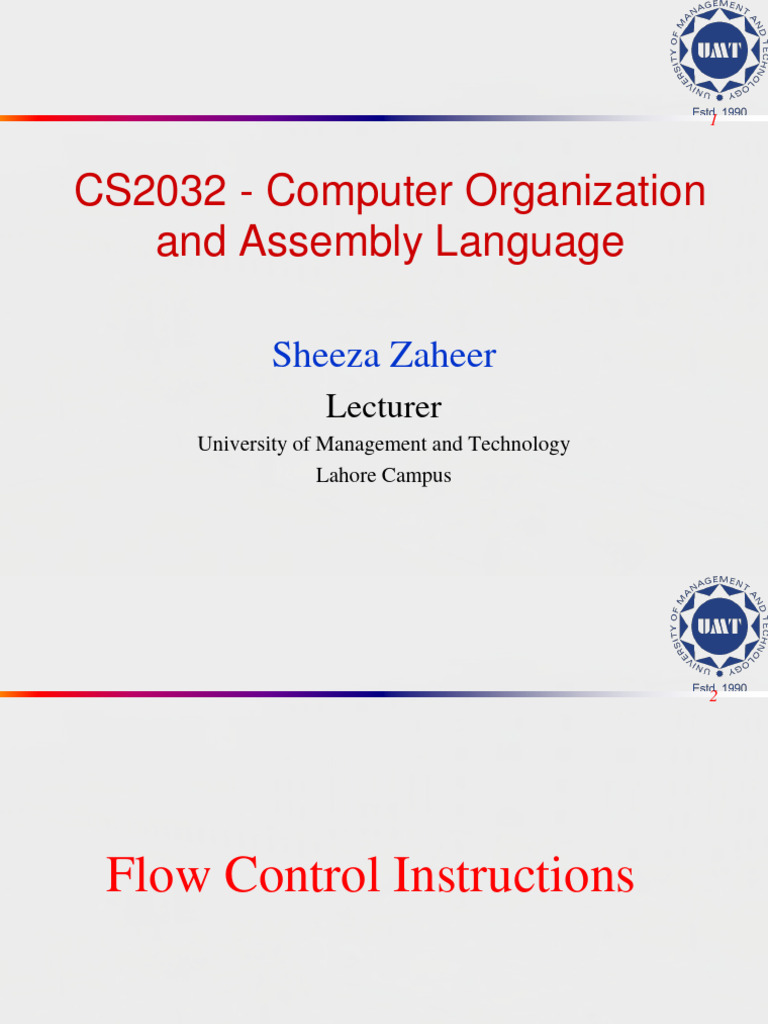 Flow Control Instructions | PDF | Control Flow | Software Engineering