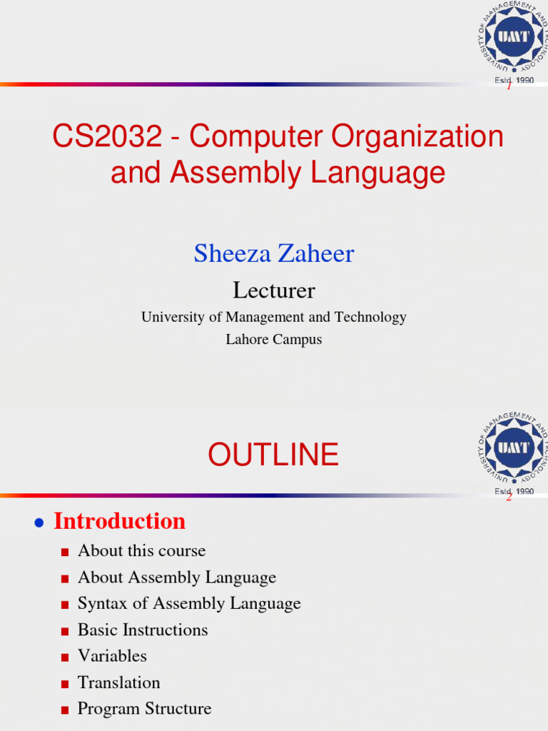 3 - An Introduction and Structure of Assembly Language-1 | PDF ... 3 - An Introduction and Structure of Assembly Language-1 | PDF ...