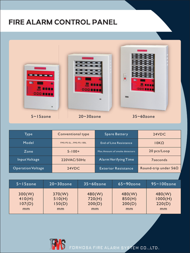 Formosa Fire Alarm Control Panel Specs | PDF