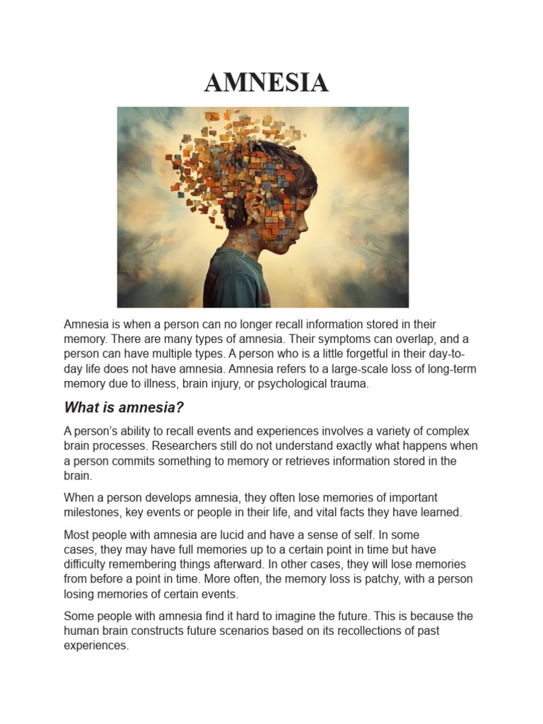 amnesia 2 | PDF | Amnesia | Memory