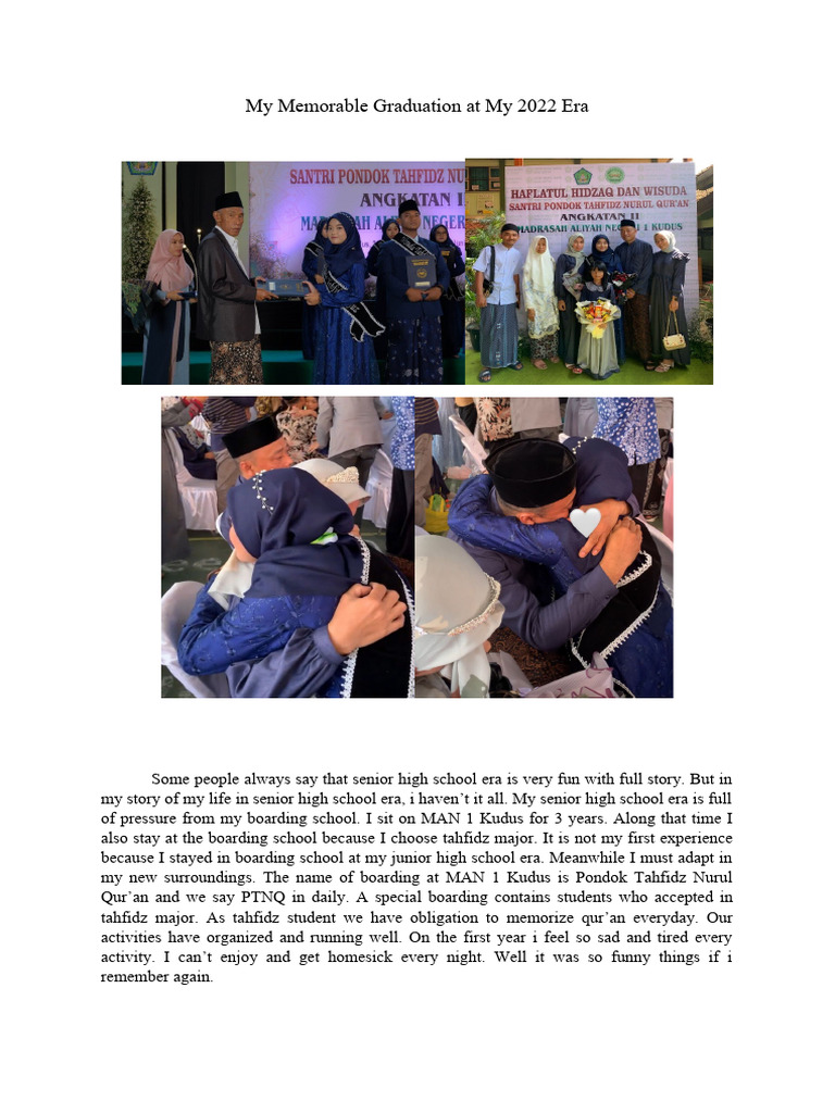 My Memorable Graduation at My 2022 Era | PDF