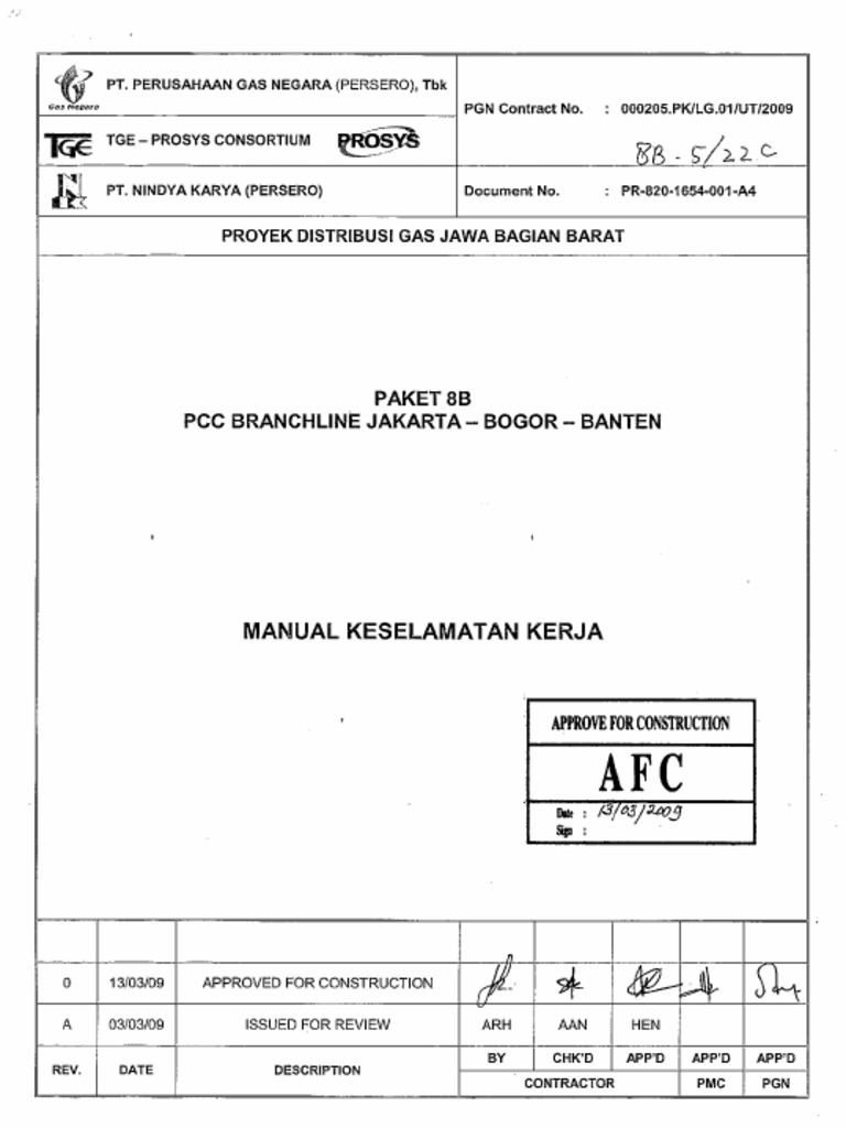 Manual Keselamatan Kerja Rev 0 Approved Pdf