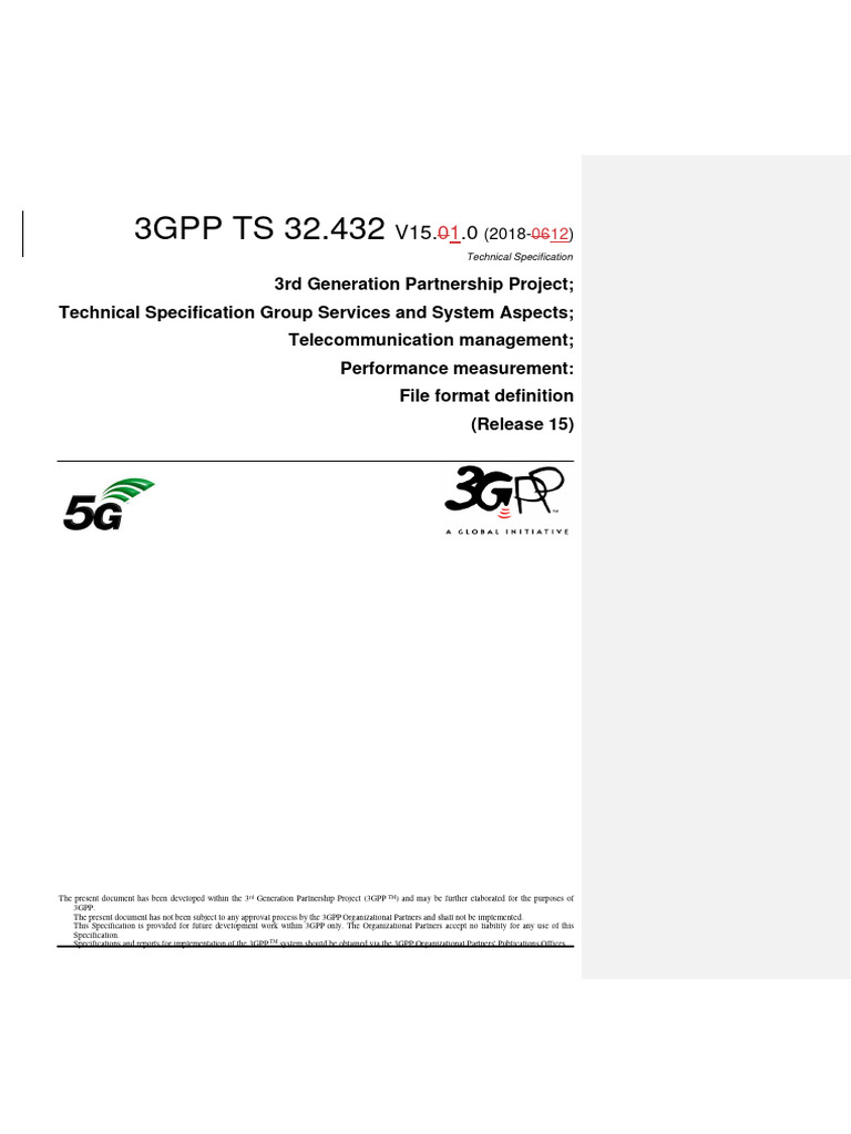 3GPP TS 32.432 - Performance Measurement - File Format Definition | PDF | Telecommunications ...